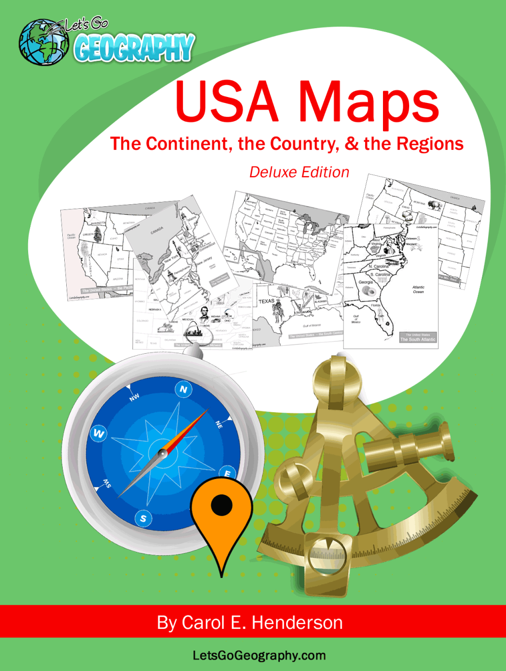Maps of the USA: Labeled & Unlabeled | The Hands-On Learning Store