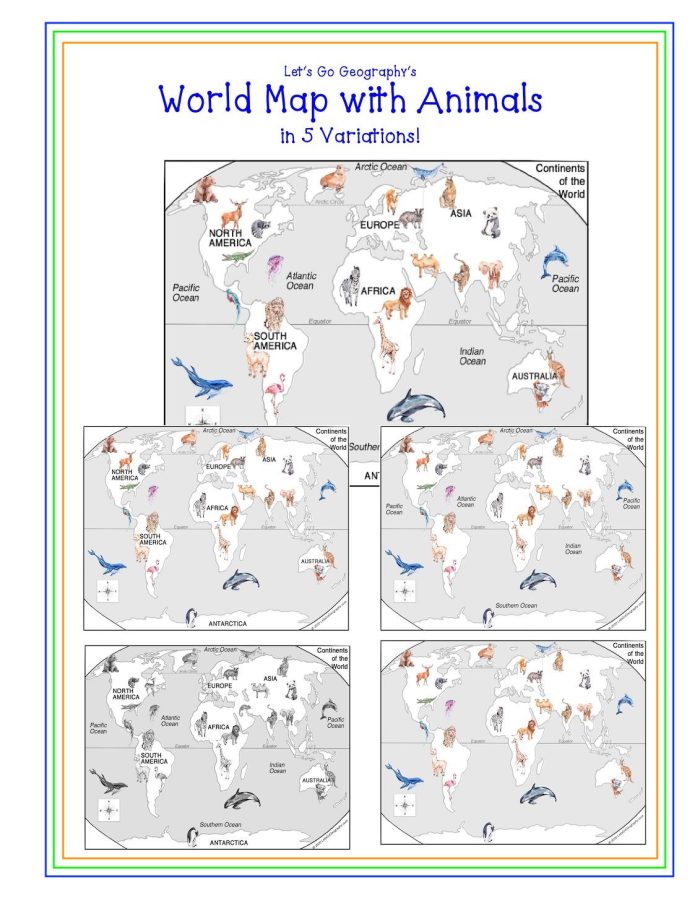 World Map with Animals | The Hands-On Learning Store