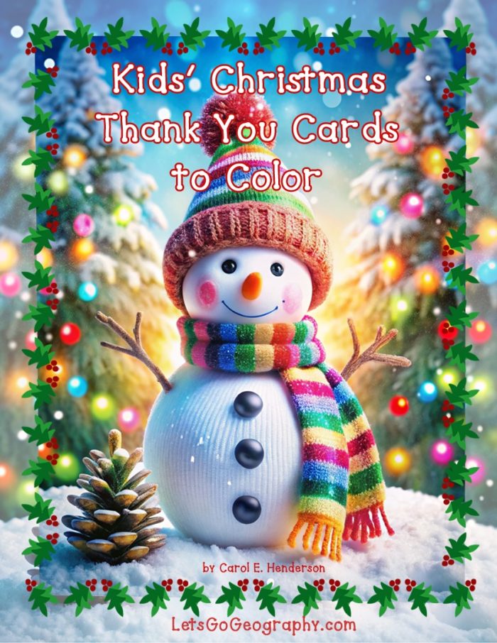 Winter/Christmas Thank You Cards to Color | The Hands-On Learning Store